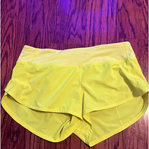 lululemon athletica | Shorts | Highlighter Yellow Lululemon Speed Ups ...